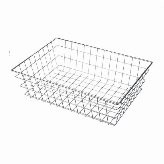 Marlin Steel Wire Products Rectangular Storage Basket, Steel, Silver ...