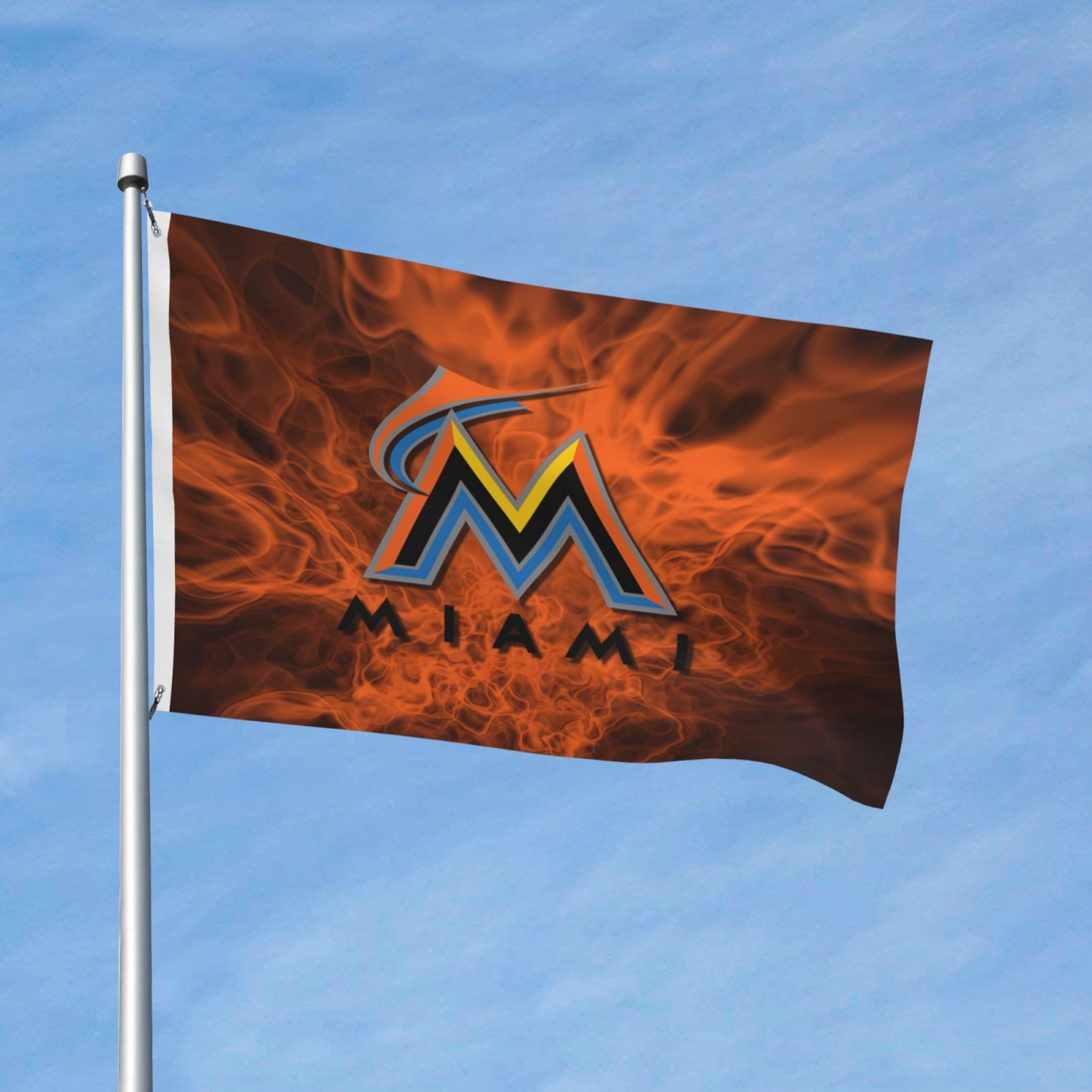 Marlins Baseball Team Custom 3x5ft Double Sided Flag Game Day Baseball Team Fan Support Flag ...