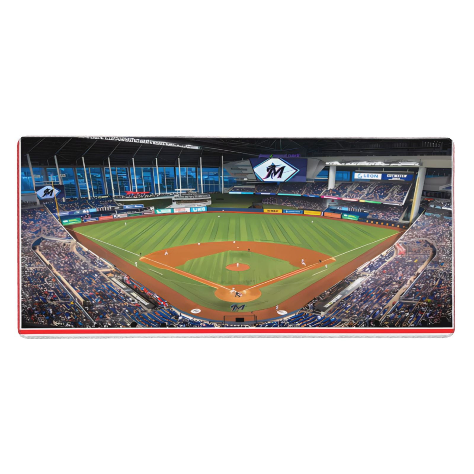 Marlins Baseball Team Custom Thick Keyboard Mat 16x35.5 Inch, Extra ...