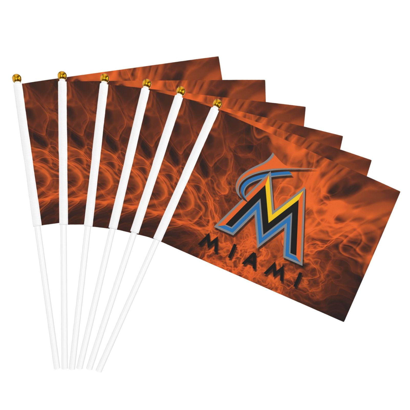 Marlins Baseball Team Double Sided Hand Waving Flag, Spectator Hand ...