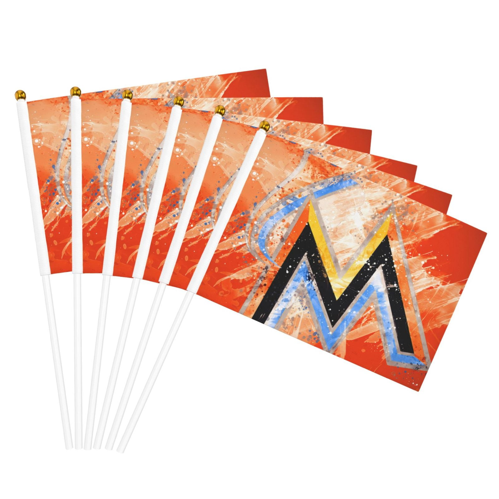 Marlins Baseball Team Double Sided Hand Waving Flag, Spectator Hand ...