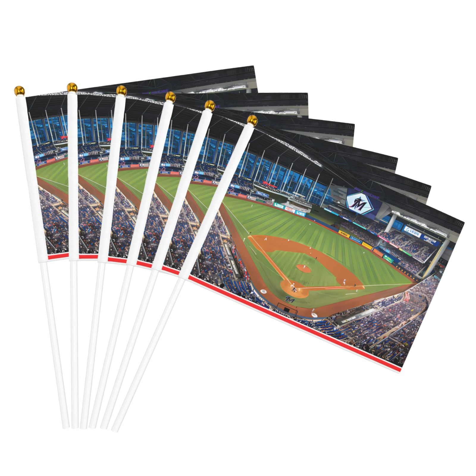 Marlins Baseball Team Double Sided Hand Waving Flag, Spectator Hand ...