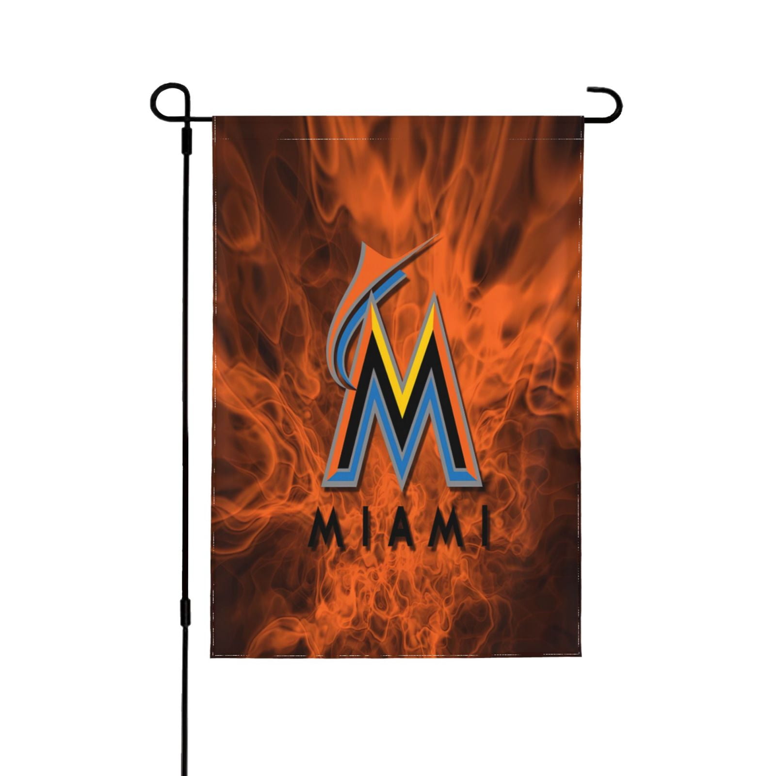 Marlins Baseball Team Front Garden Flag, Fans Spectator Flag Hanging ...