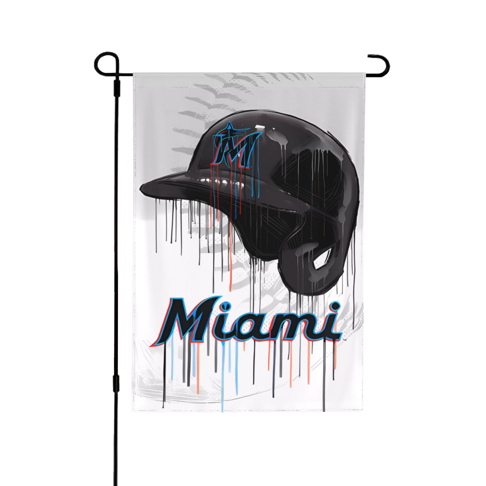 Marlins Baseball Team Front Garden Flag, Fans Spectator Flag Hanging ...
