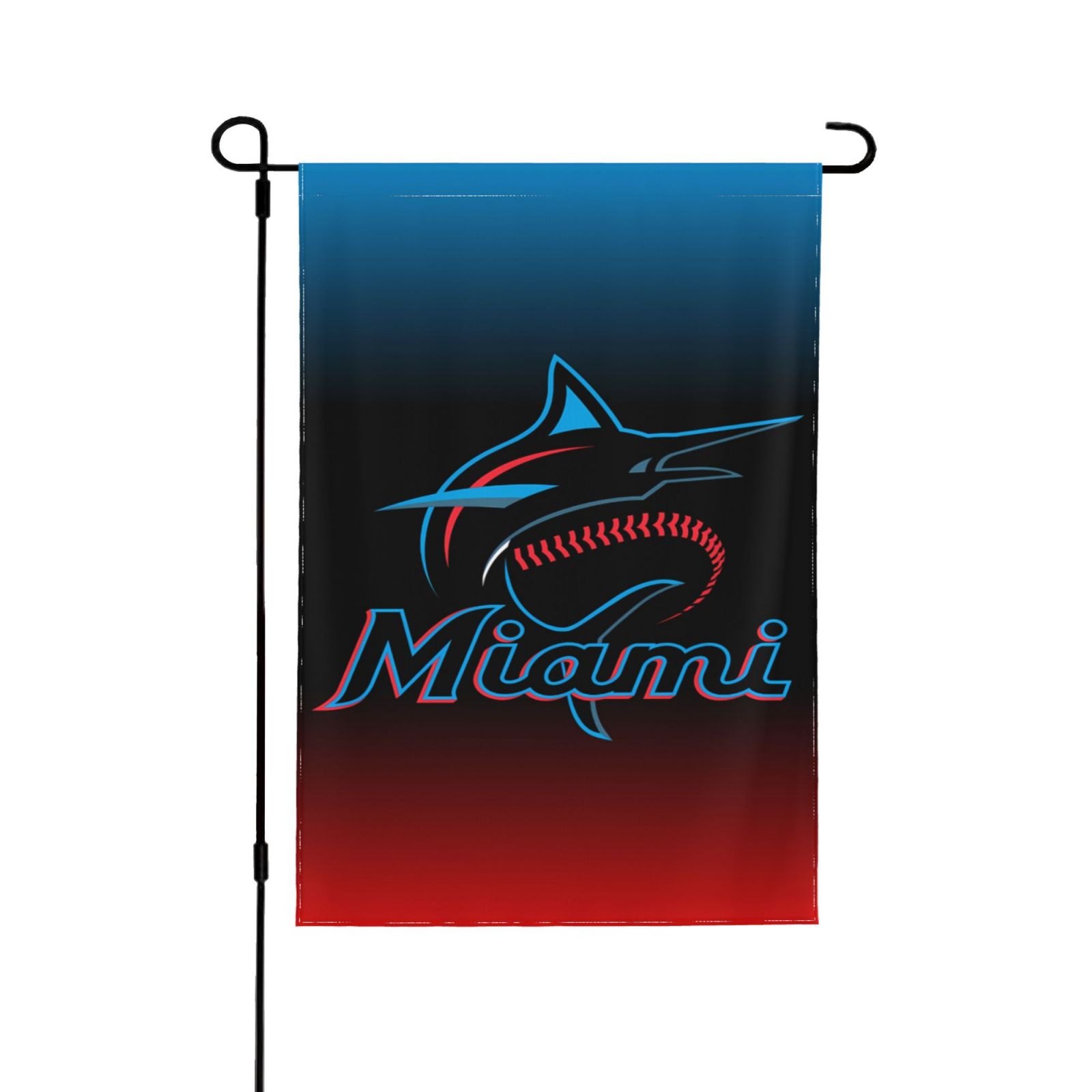 Marlins Baseball Team Front Garden Flag, Fans Spectator Flag Hanging ...