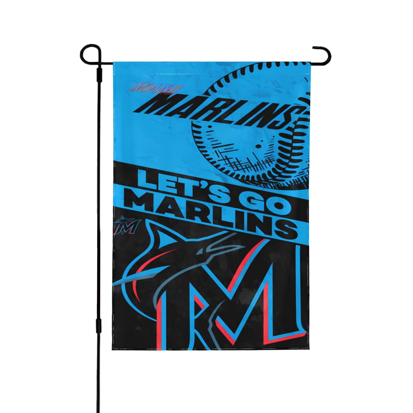 Marlins Baseball Team Front Garden Flag, Fans Spectator Flag Hanging ...