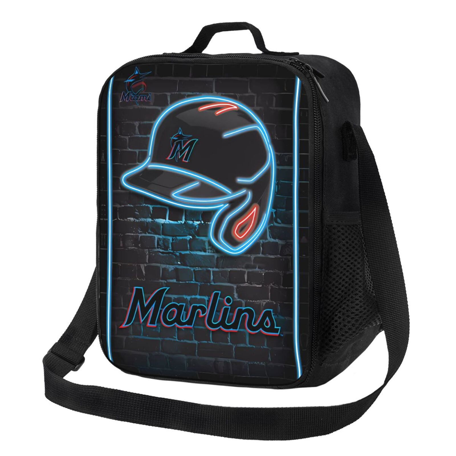 Marlins Customized One Shoulder Lunch Tote Bag Leakproof Lunch Bag ...