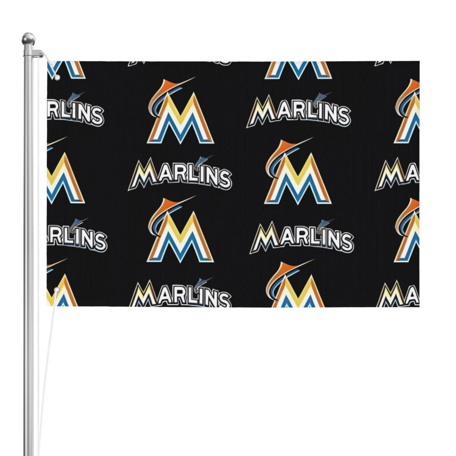 Marlins Three Layer personalized Double Sided Flag Football Fans ...