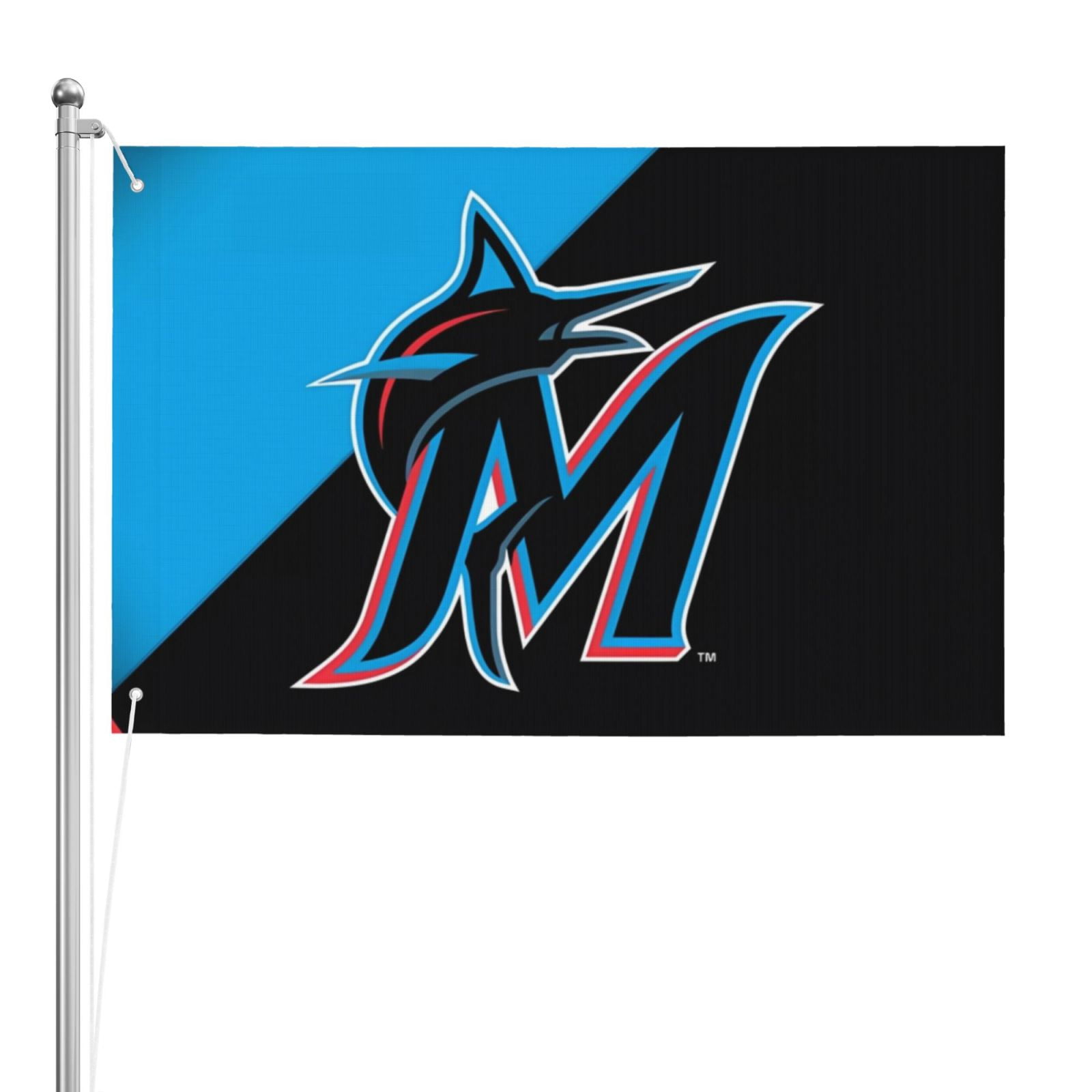 Marlins Three Layer personalized Double Sided Flag Football Fans ...