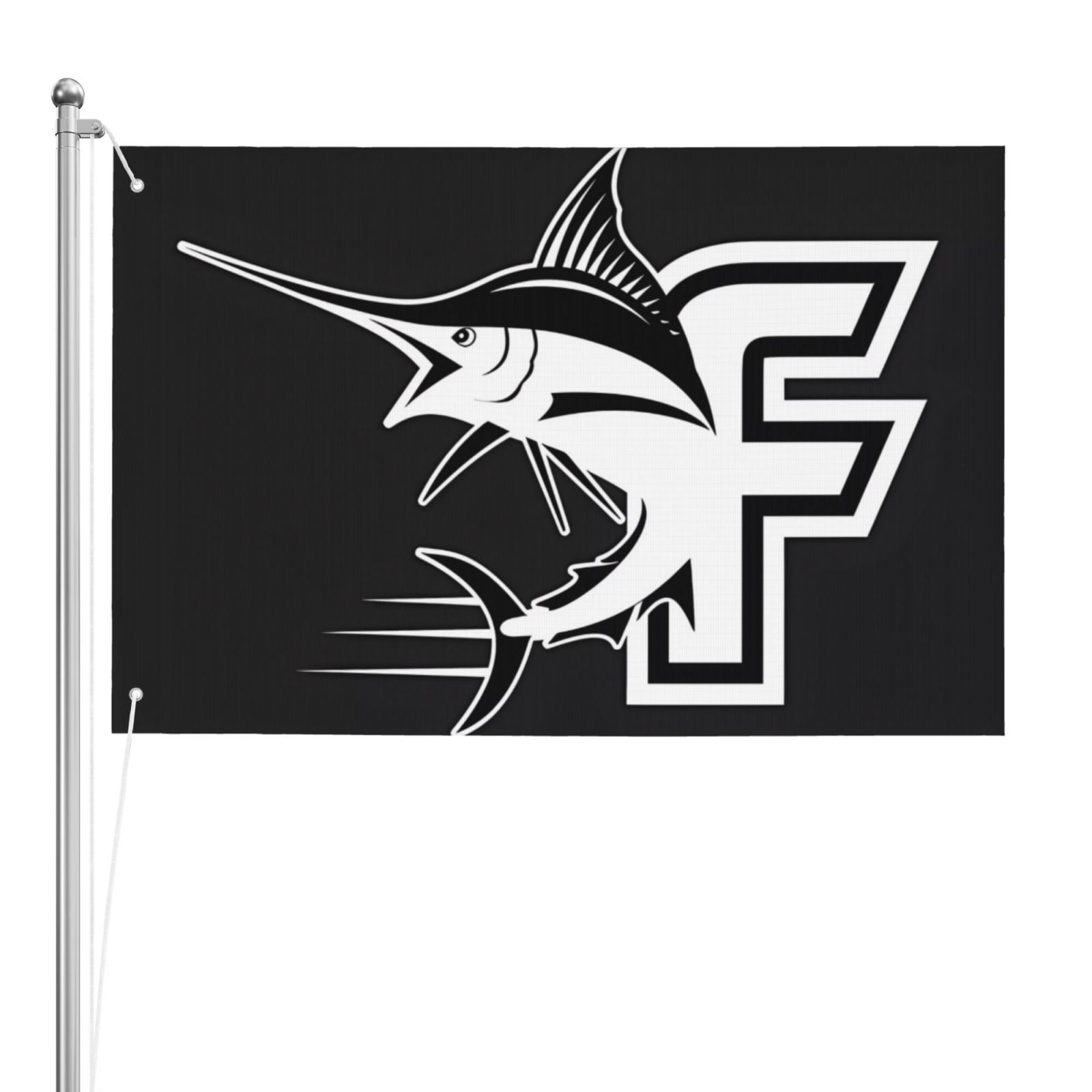 Marlins Three Layer personalized Double Sided Flag Football Fans ...