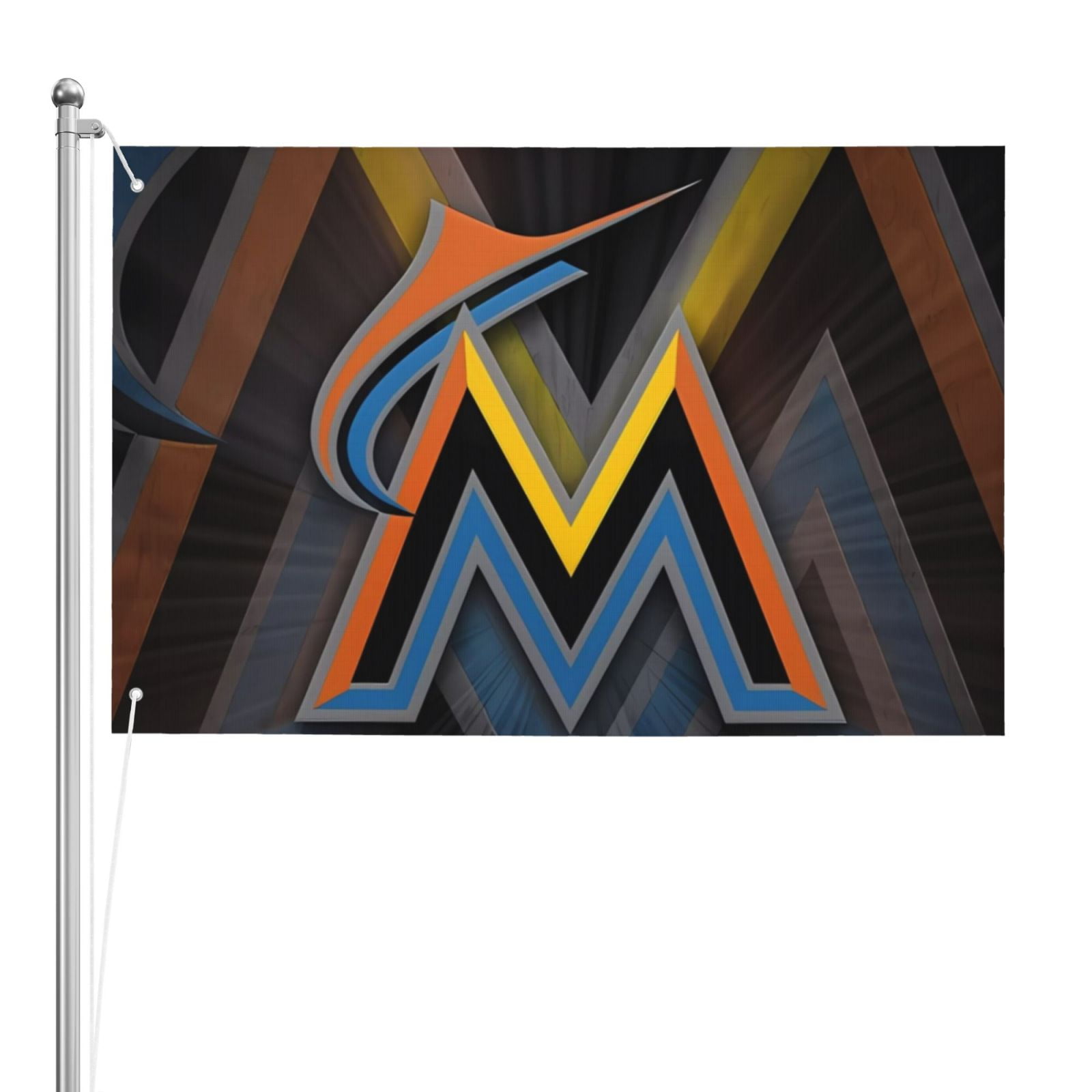 Marlins Three Layer personalized Double Sided Flag Football Fans ...