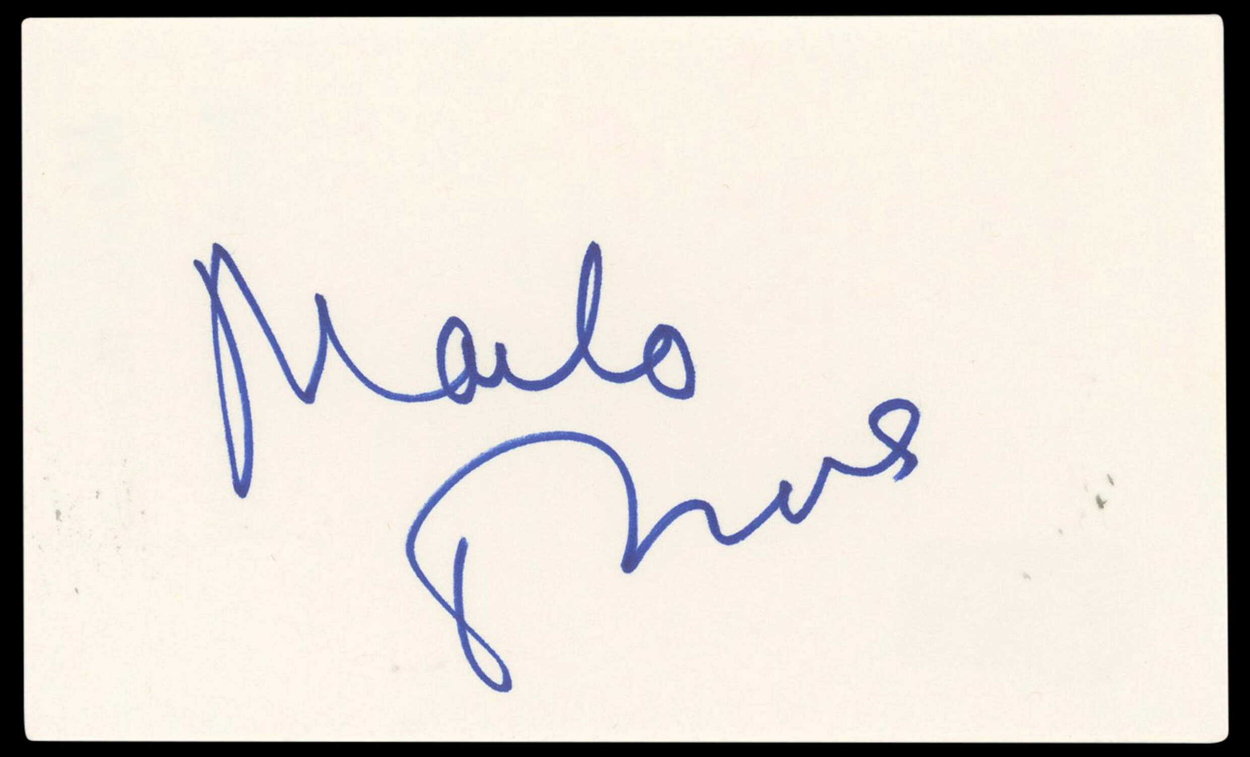 Marlo Thomas That Girl Authentic Signed 3x5 Index Card Autographed BAS ...