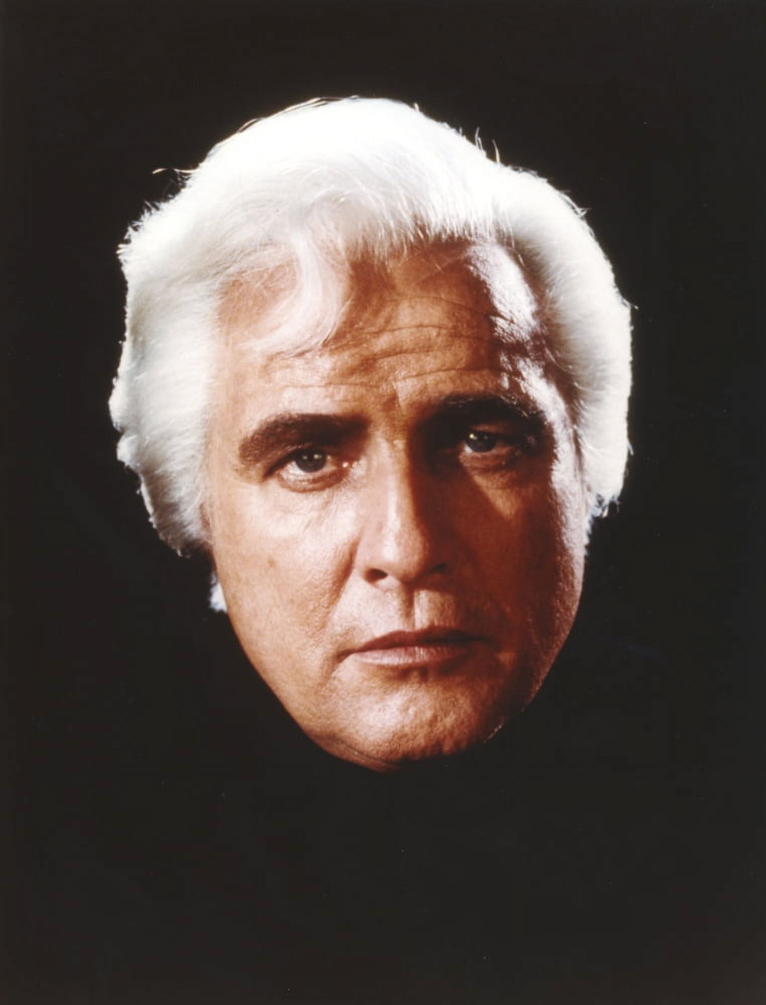 Marlon Brando Close Up from Superman Portrait in Black and White Photo ...