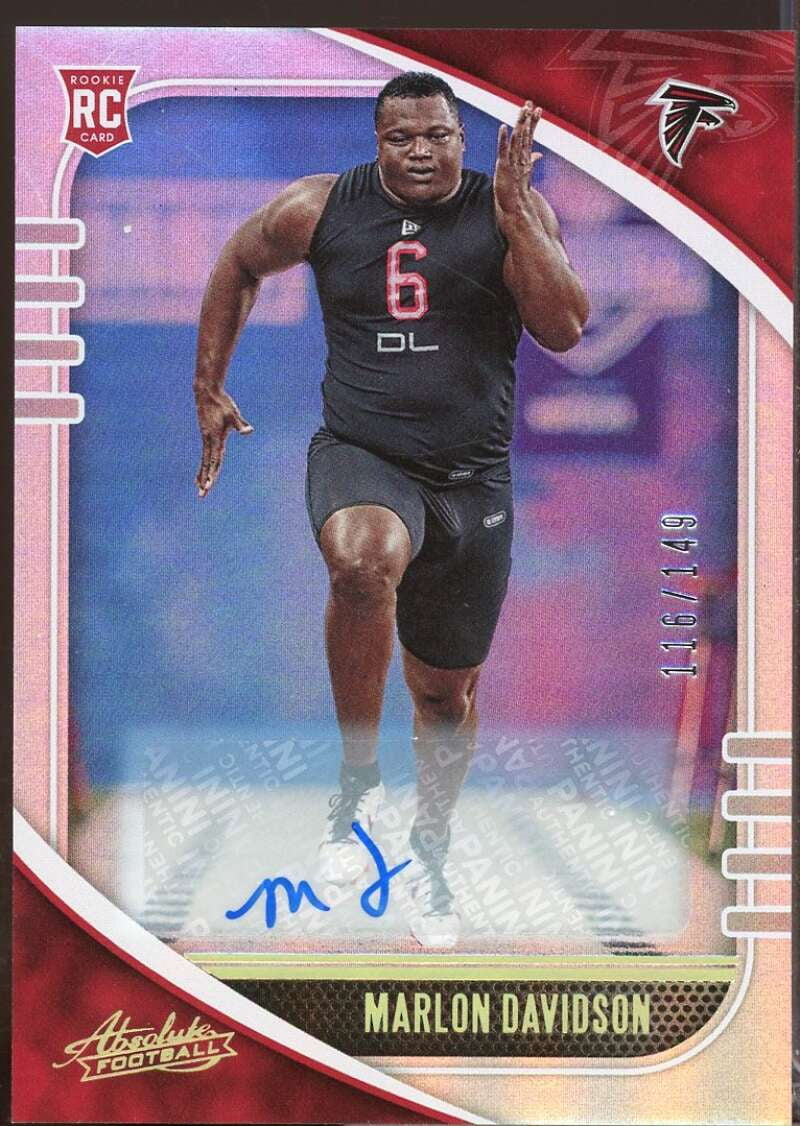 Marlon Davidson /149 2020 Absolute Signature Rookies Spectrum Autograph ...