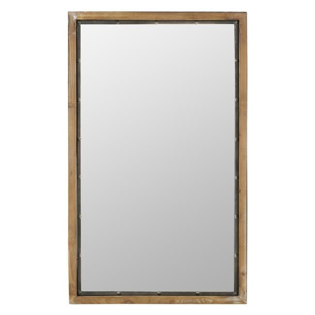 Marlon Rustic Wood Wall Mirror, Brown - Walmart.com