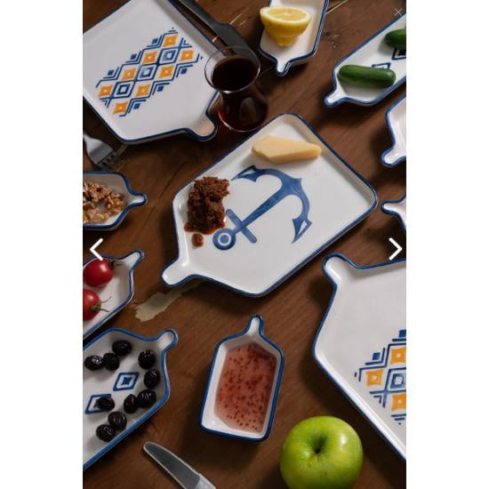 Marmaris Patterned Stackable 6 Person Breakfast Plate Set - Walmart.com