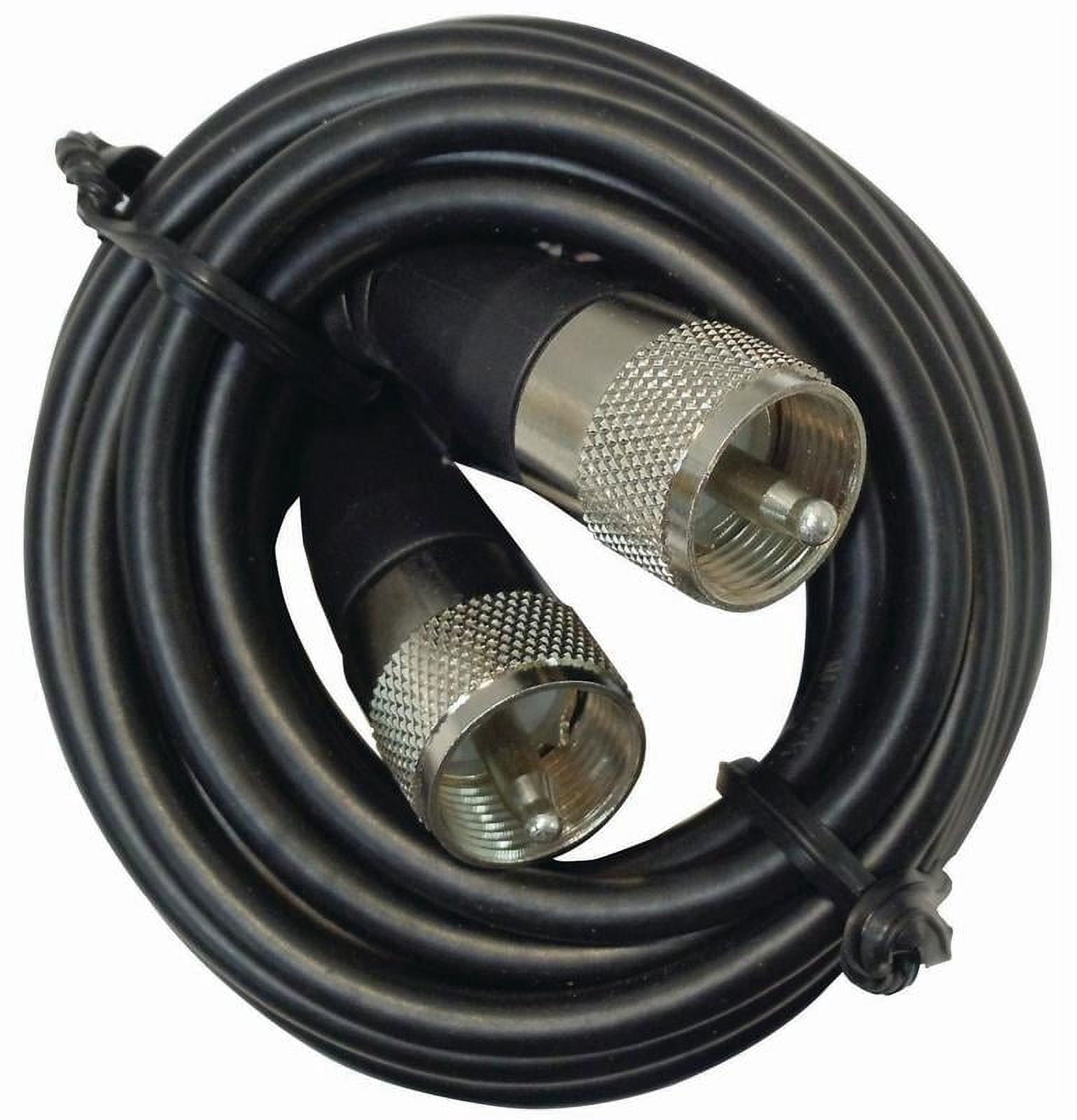 marmat 12' rg48au single lead coax cable with 2 molded pl259 connectors ...