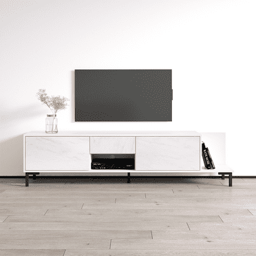 Nova 3K TV Stand for TVs up to 85", Mid-Century Modern Matte 73 ...