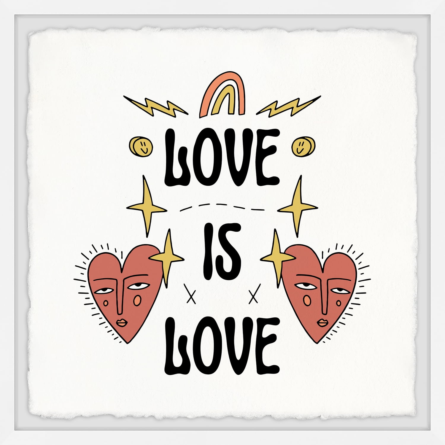 Marmont Hill All About Love Framed Painting Print - Walmart.com