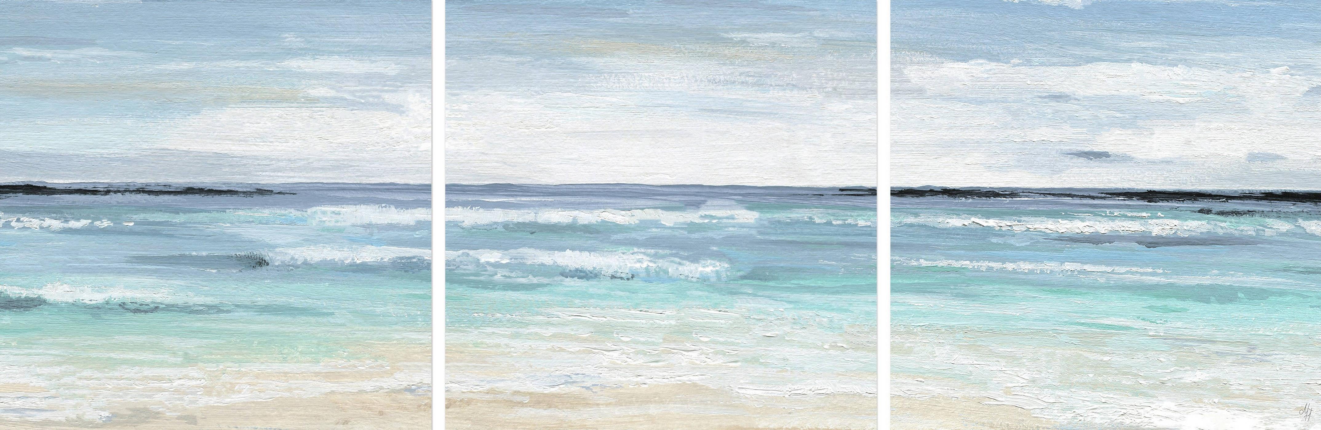 Free Shipping! Marmont Hill Beach On II Triptych Canvas Art Print ...