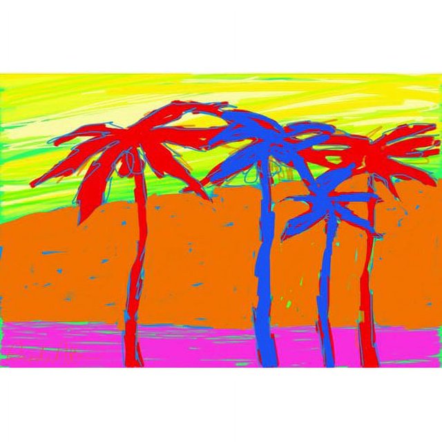 Marmont Hill "California Palms 3" by Arthur Pina Painting Print on ...