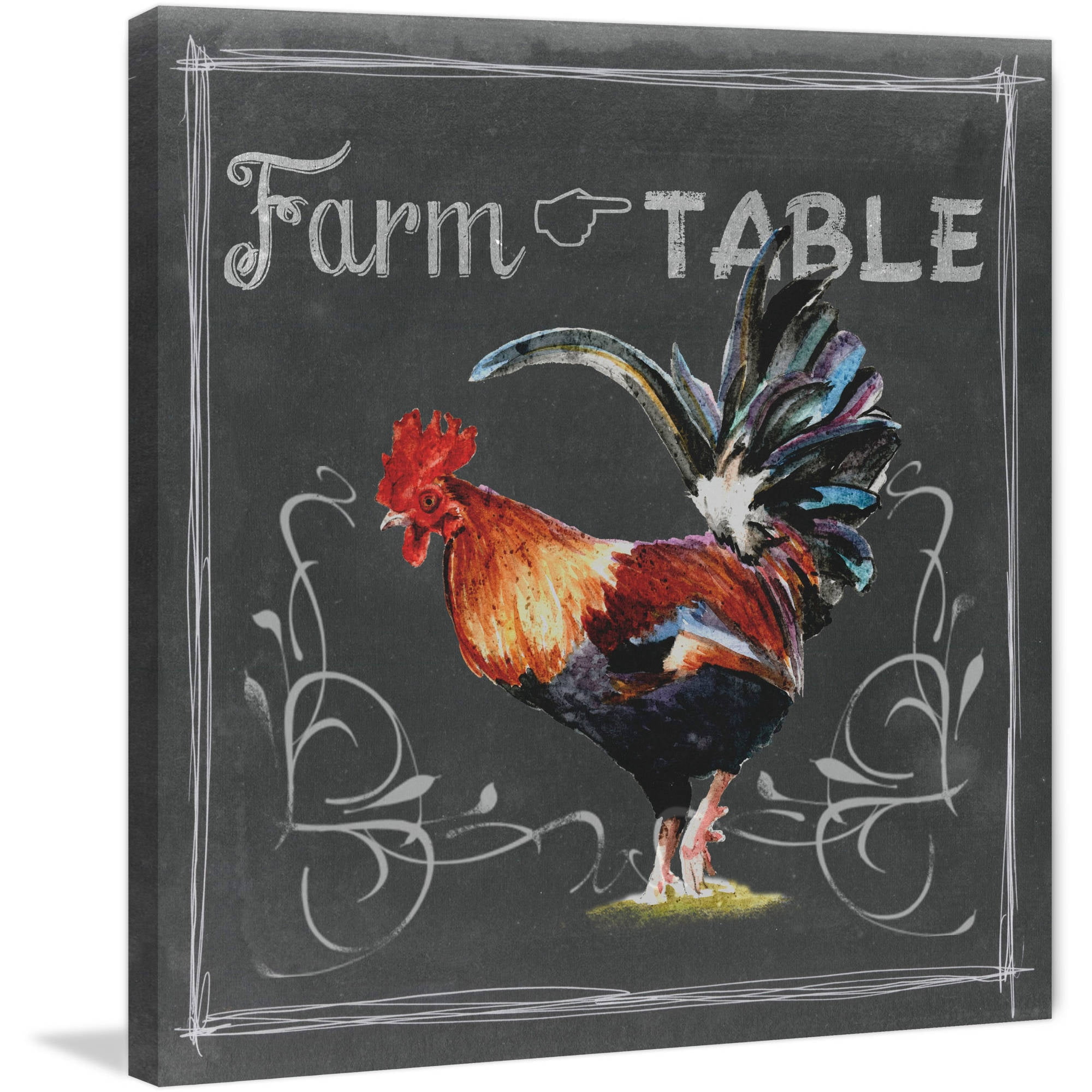 Marmont Hill "Chalkboard Farm Table" Painting Print on Wrapped Canvas ...