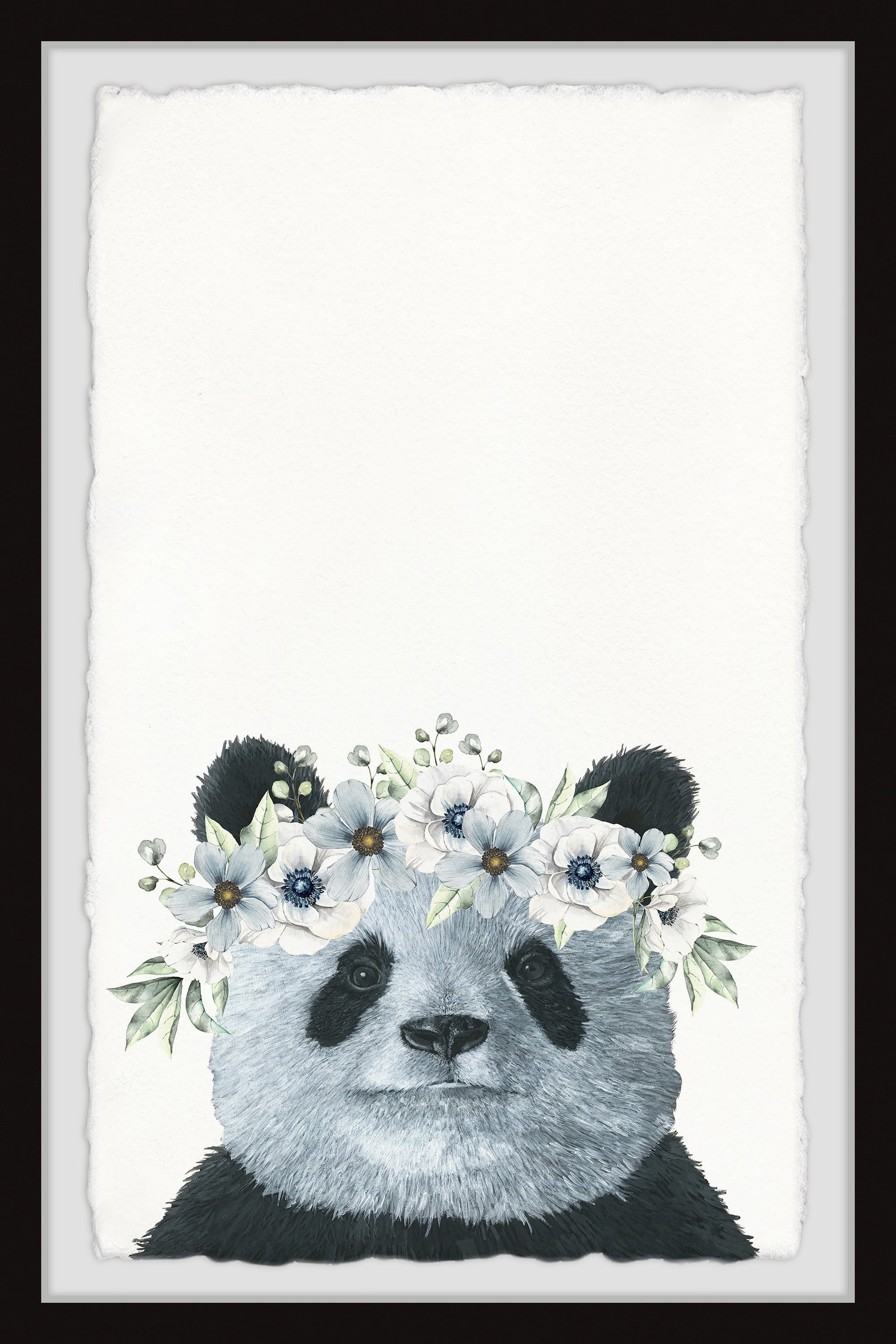 Free Shipping! Marmont Hill Floral Crowned Panda Nature Print Giclee ...