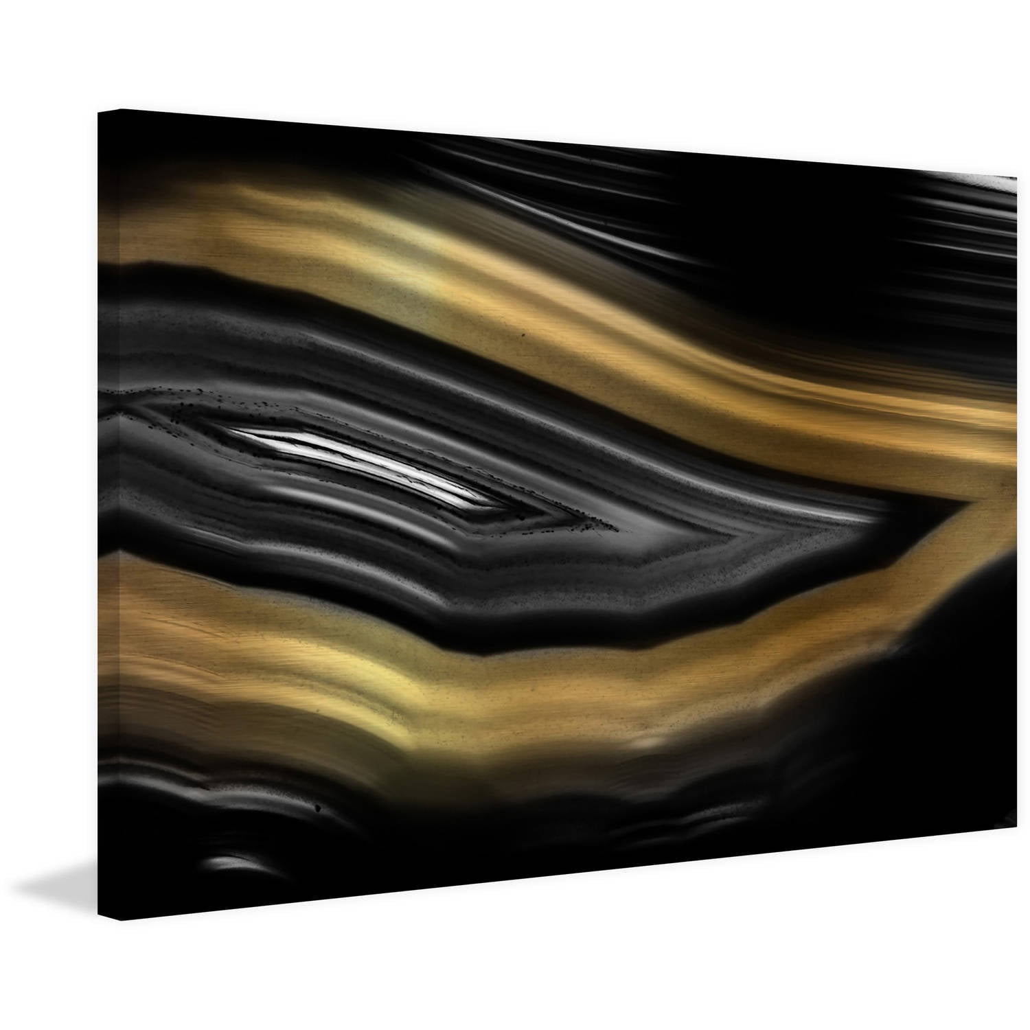 Free Shipping! Marmont Hill Gold Wink Abstract Wall Art on Stretched ...