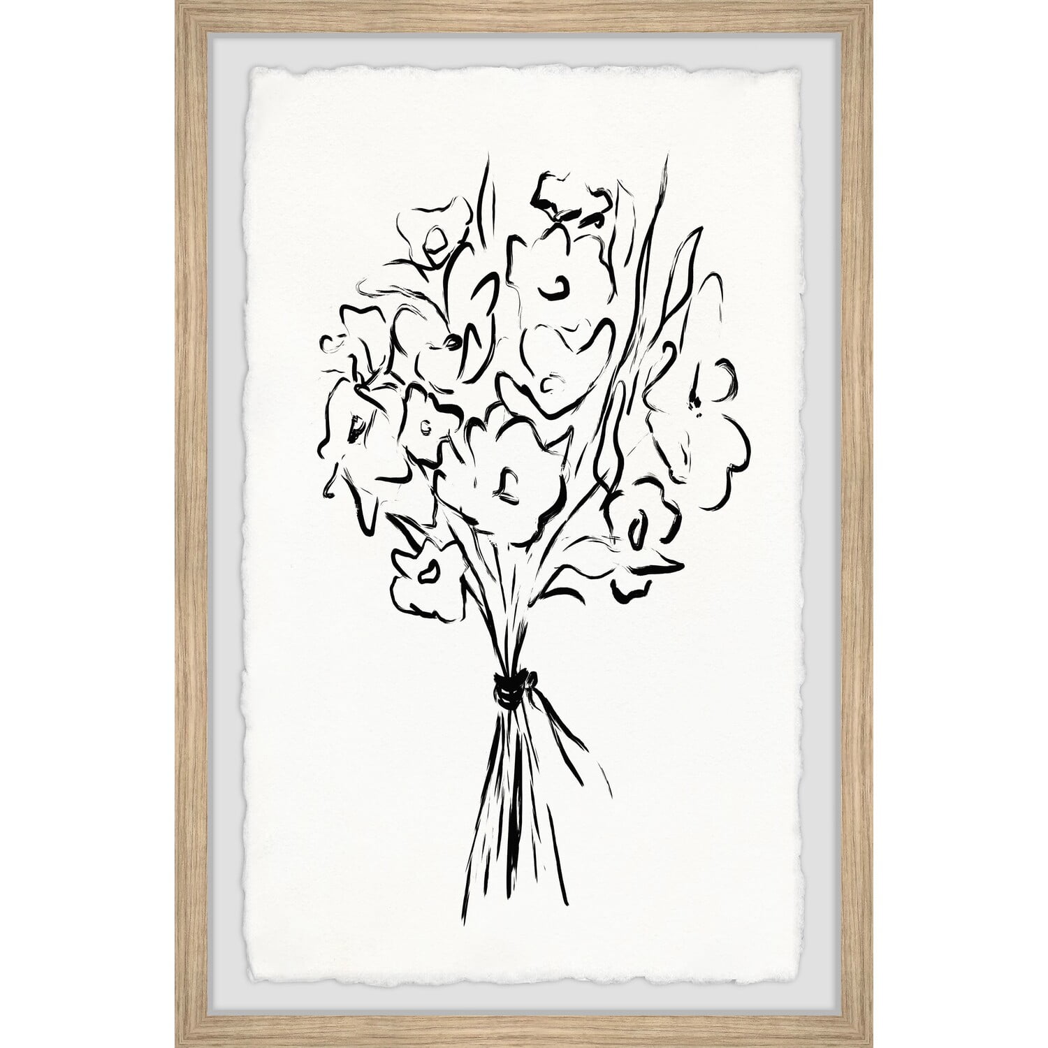 Marmont Hill Hand-Tied Flowers Framed Painting Print - Walmart.com