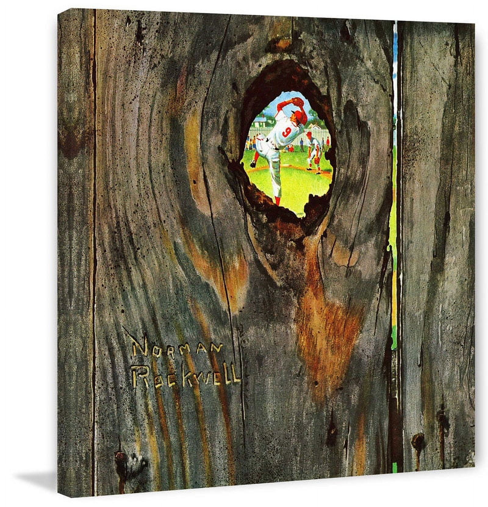Free Shipping! Marmont Hill Knothole Baseball Canvas Print by Norman ...