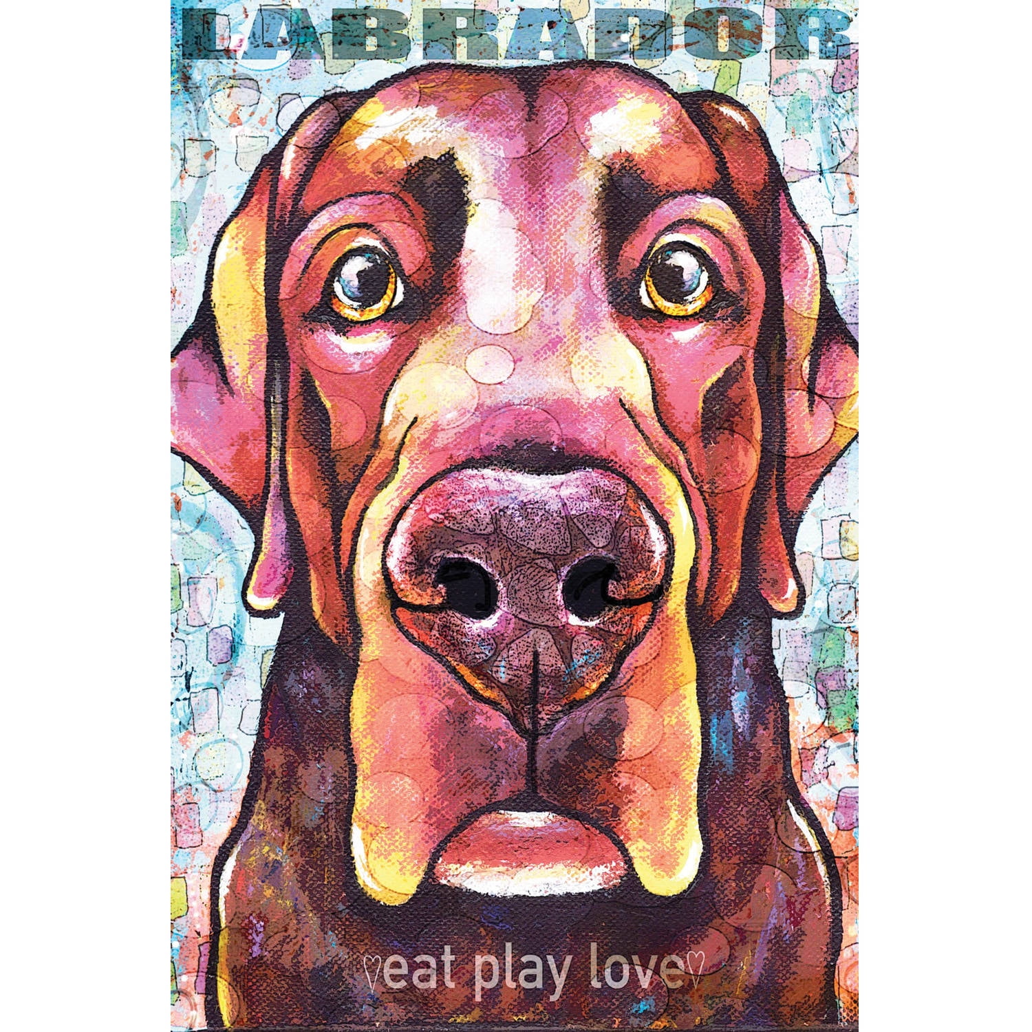 Marmont Hill - "Labrador Pop Art" by Stephanie Gerace Painting Print on ...