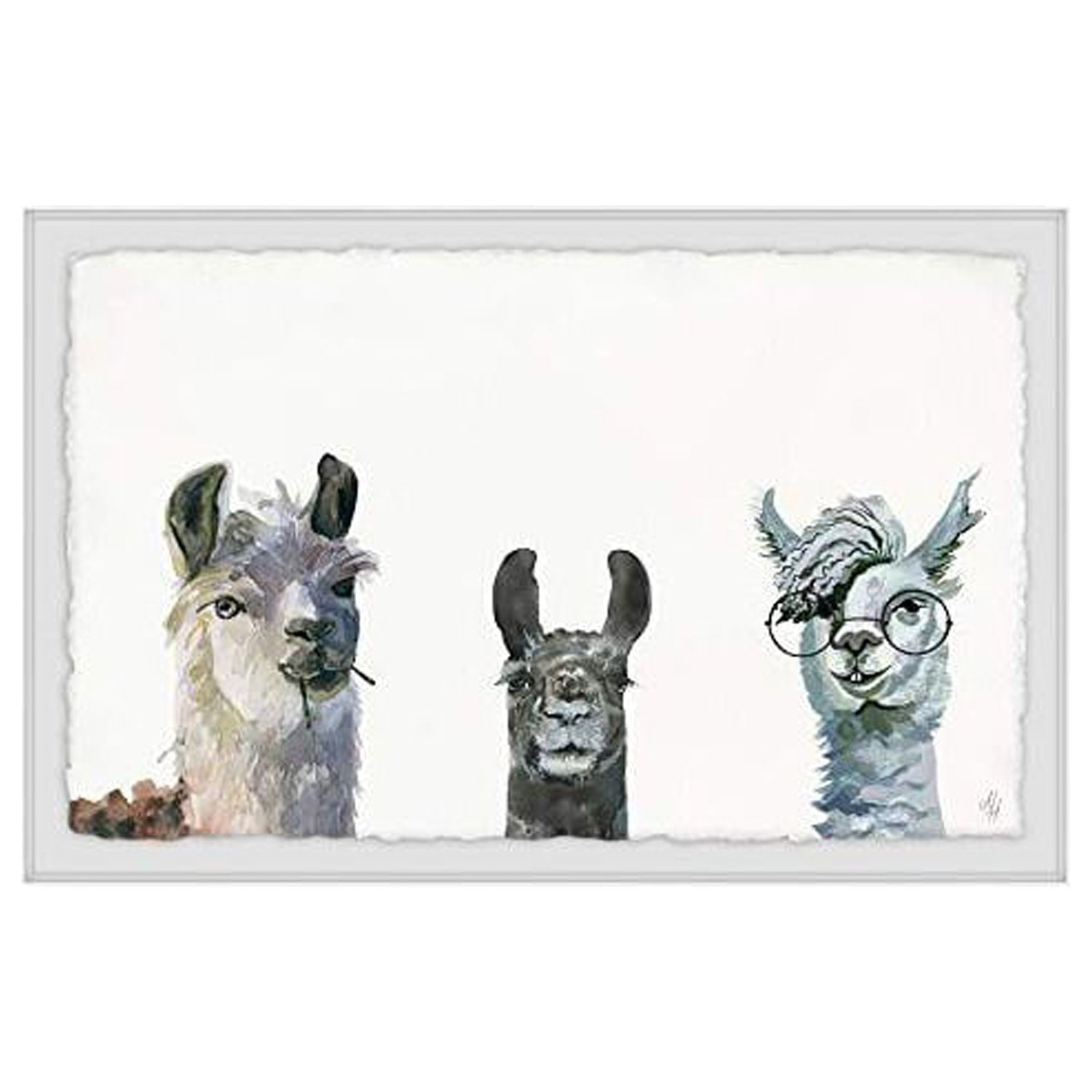 Marmont Hill Llama Squad Framed Painting Print - Walmart.com