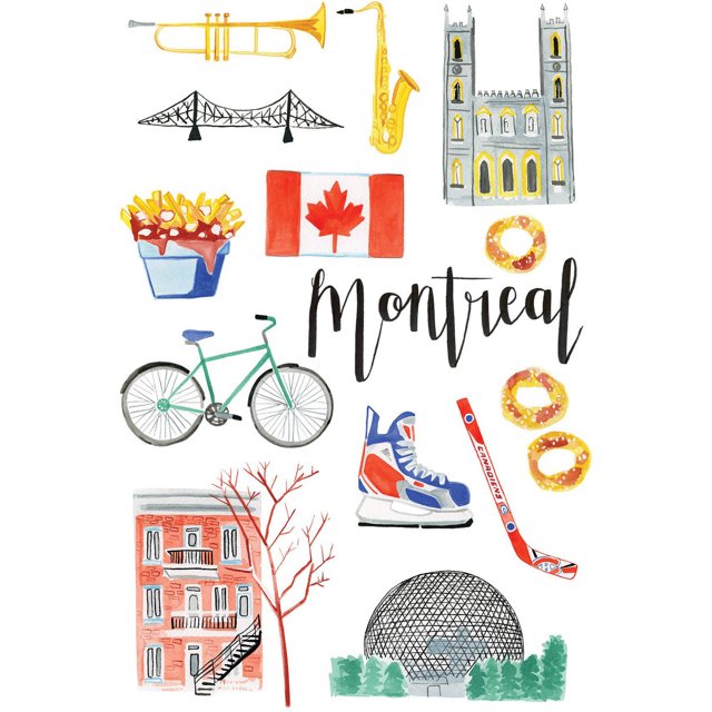 Marmont Hill "Montreal Icons" by Molly Rosner Painting Print on Wrapped ...