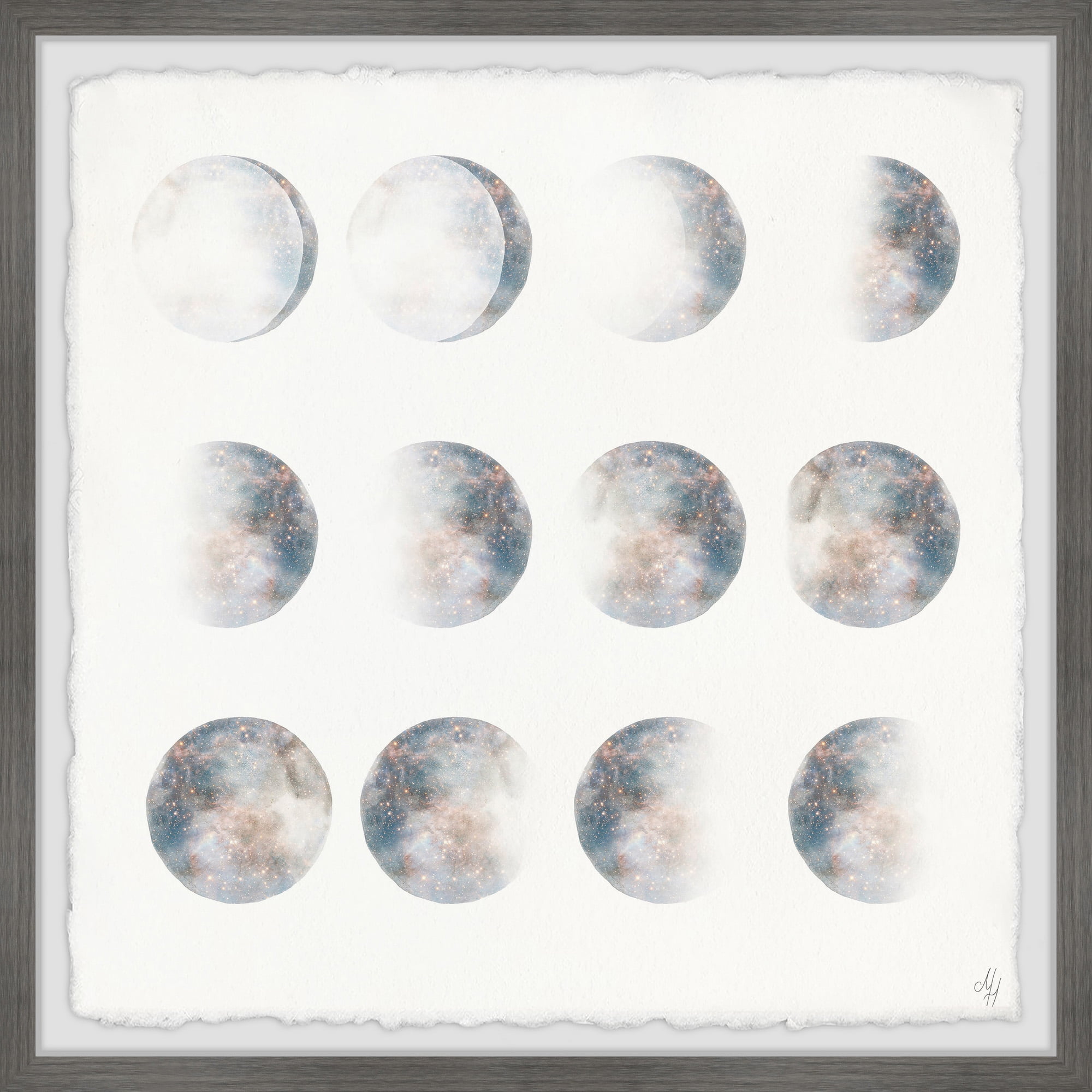 Marmont Hill Moon Phase Framed Wall Art - Walmart.com