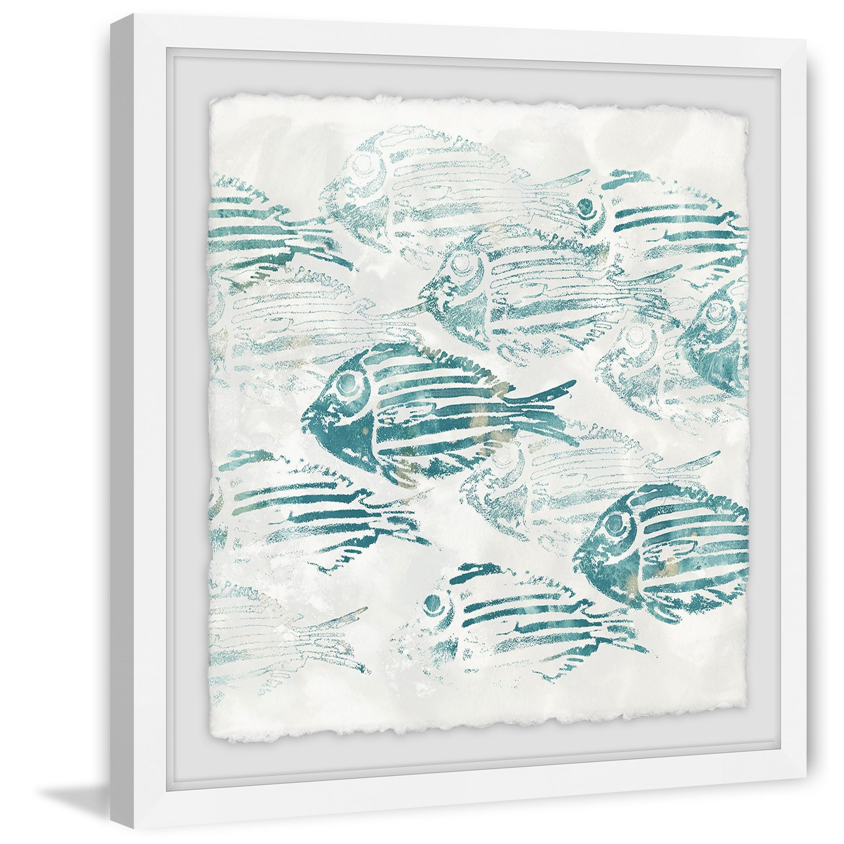 Marmont Hill Sea Life Batik II Framed Print Wall Art - Walmart Business ...