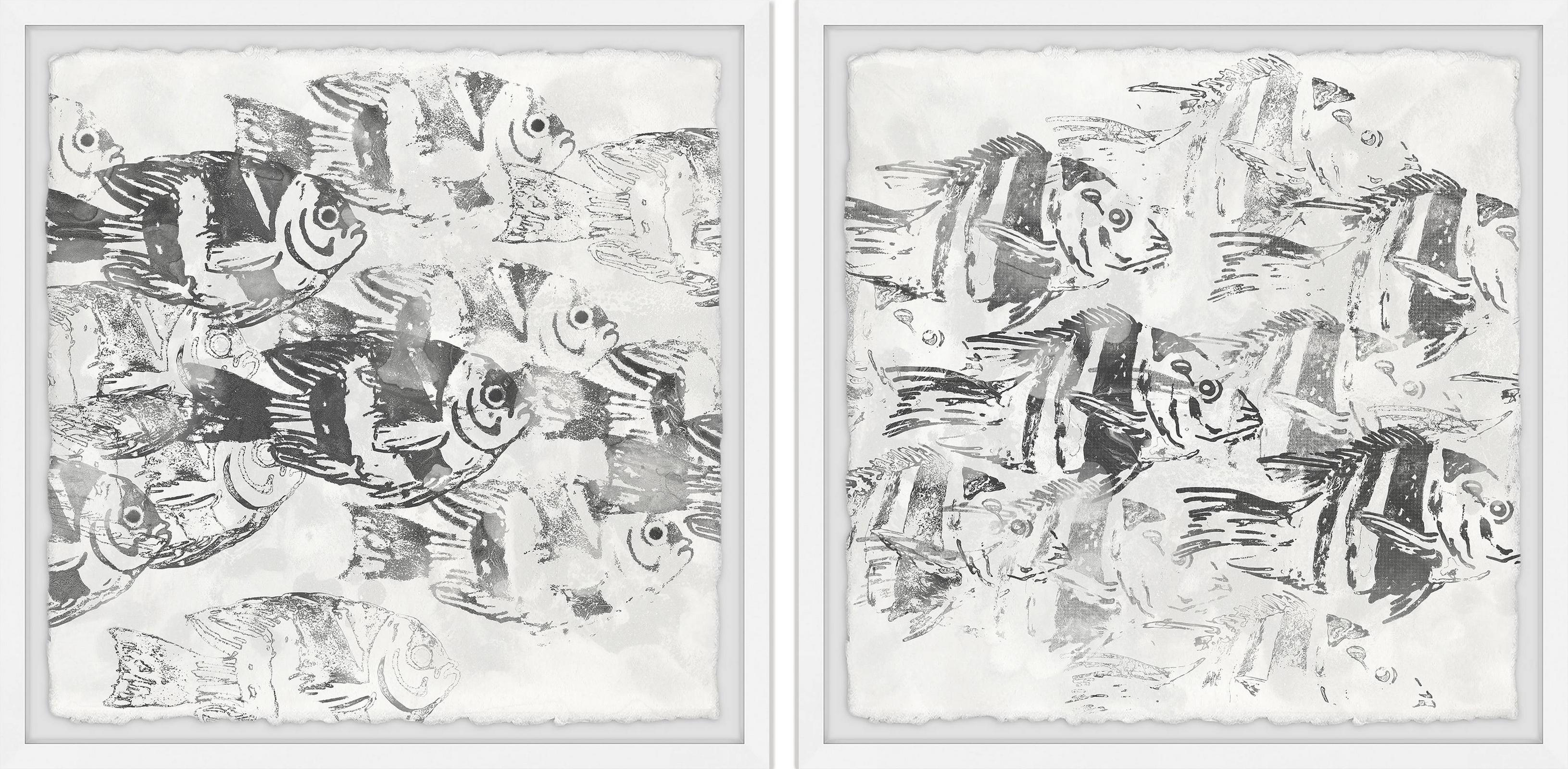 Marmont Hill Sea life Batik x iv Diptych, Art Prints 24.00" x 1.50 ...