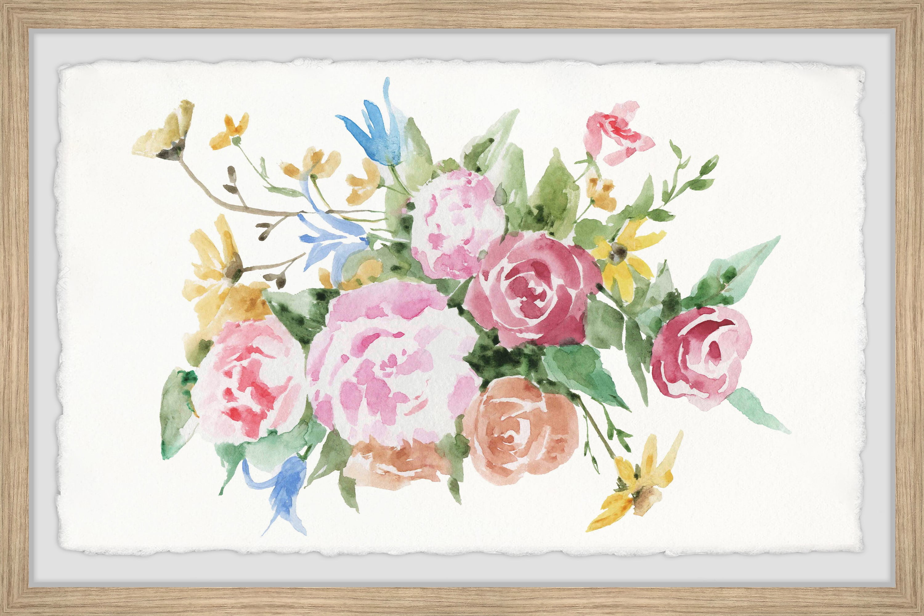 Marmont Hill Spring Flowers Framed Wall Art, 36.00" x 1.50" - Walmart.com