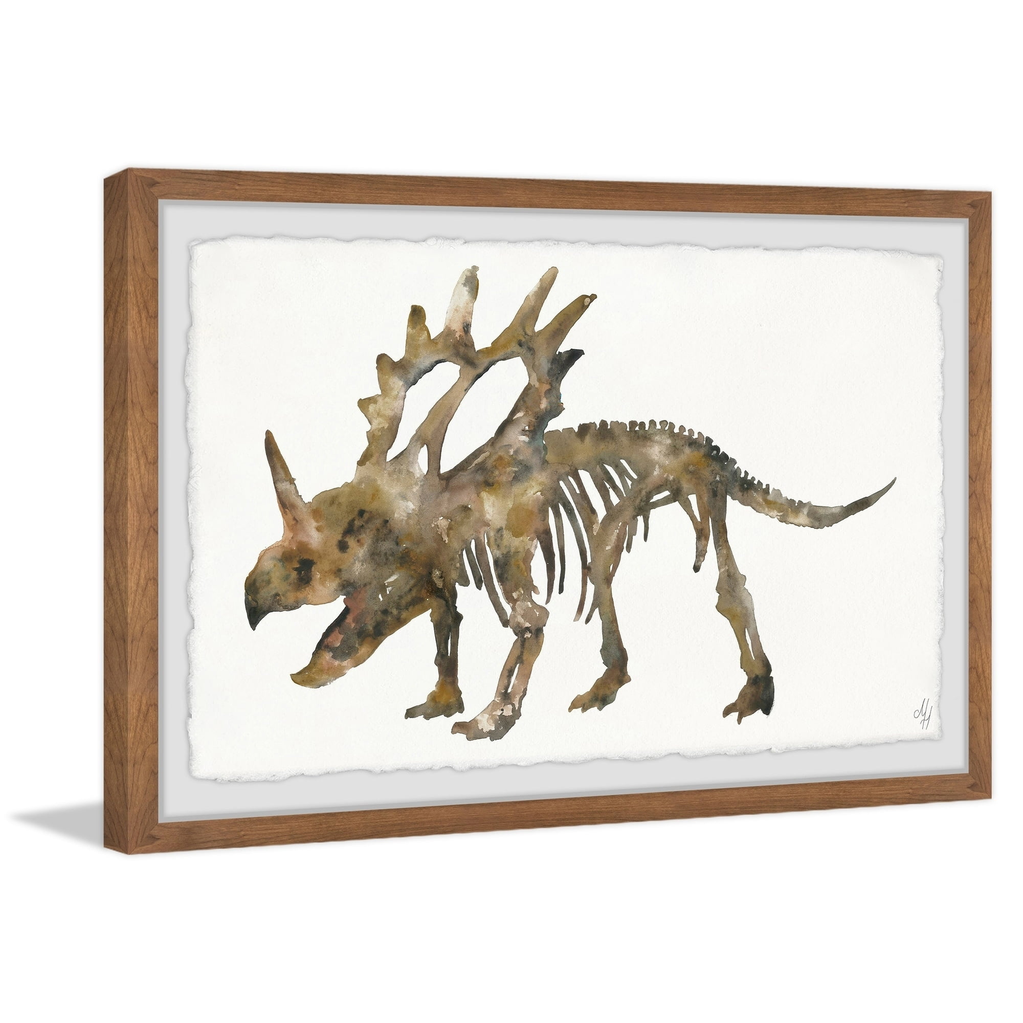 Marmont Hill Styracosaurus Skeleton Framed Art Giclee Print - Walmart.com
