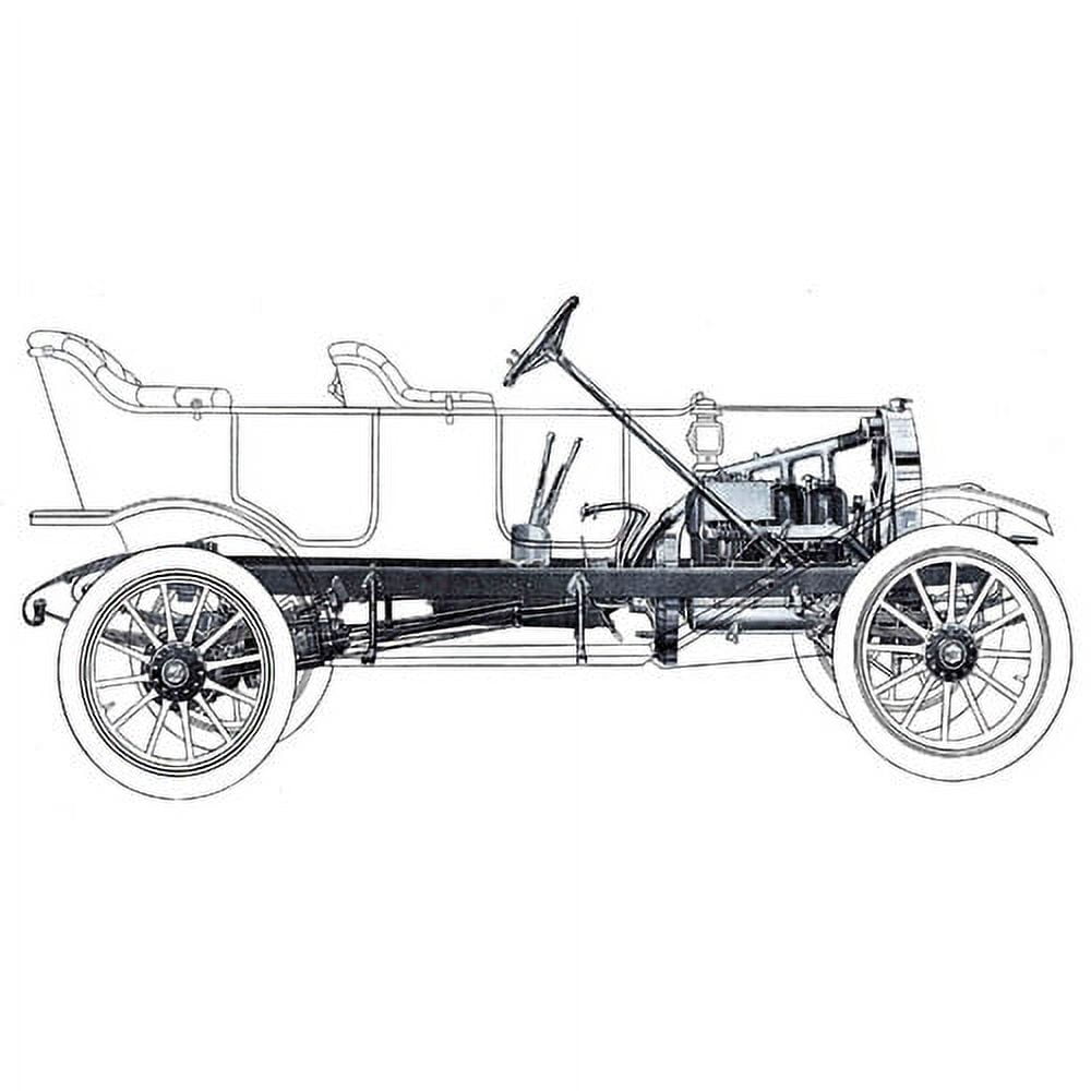 Marmont Hill Vintage Race Car Blueprint 1 Canvas Print - Decor ...