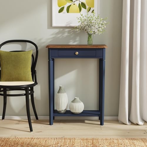 Marnie Console Table – 23.75” Wide Navy Blue Entryway Table with ...
