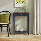Marnie Navy Blue Console Table with Drawer and Shelf, 23.75" Entryway ...