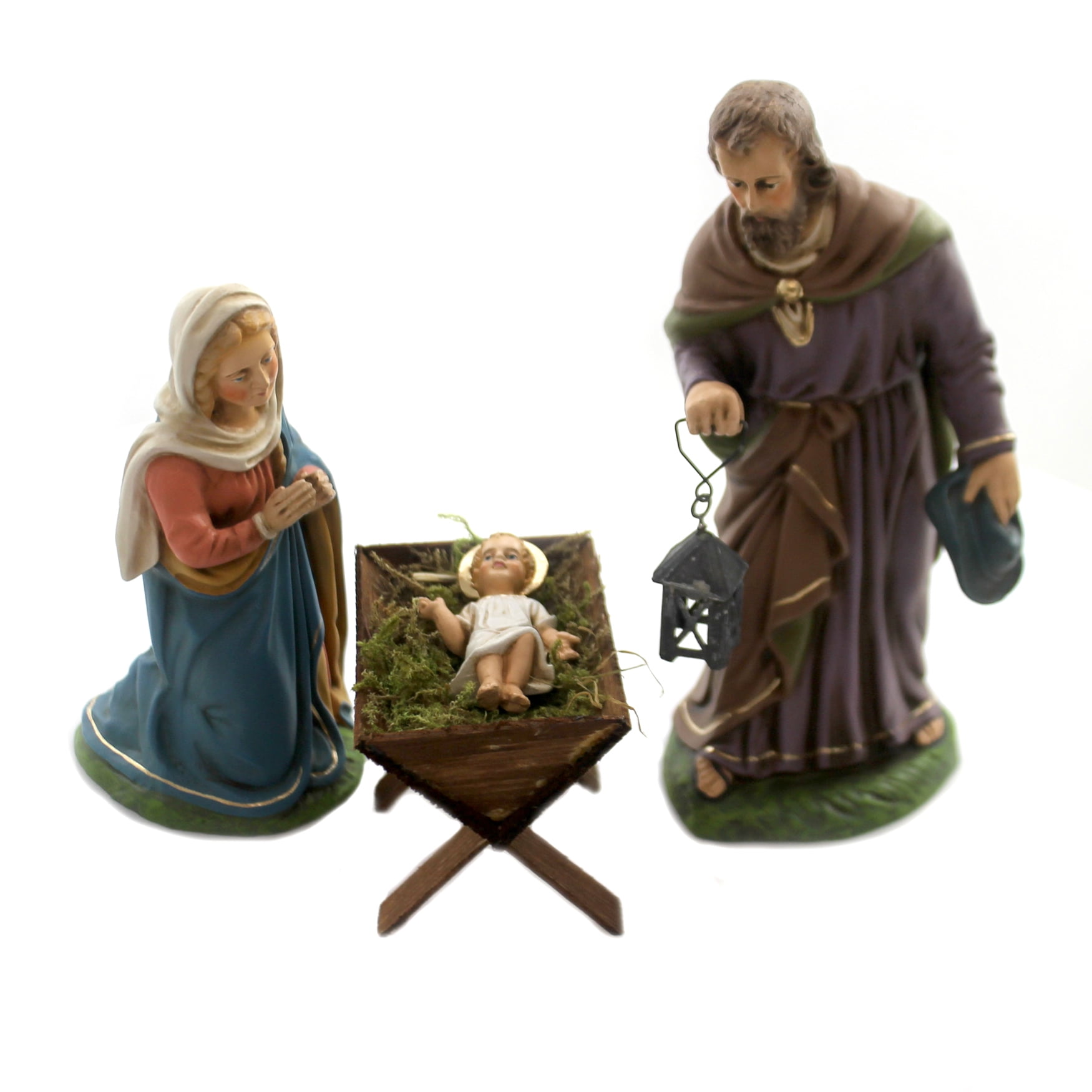 Marolin Holy Family Set Of 4 Paper Mache Nativity Germany Mary Joseph ...