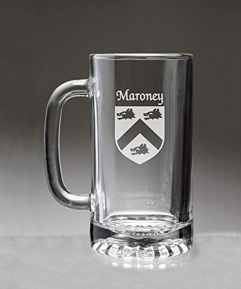 Maroney Irish Coat of Arms Glass Beer Mug (Sand Etched) - Walmart.com