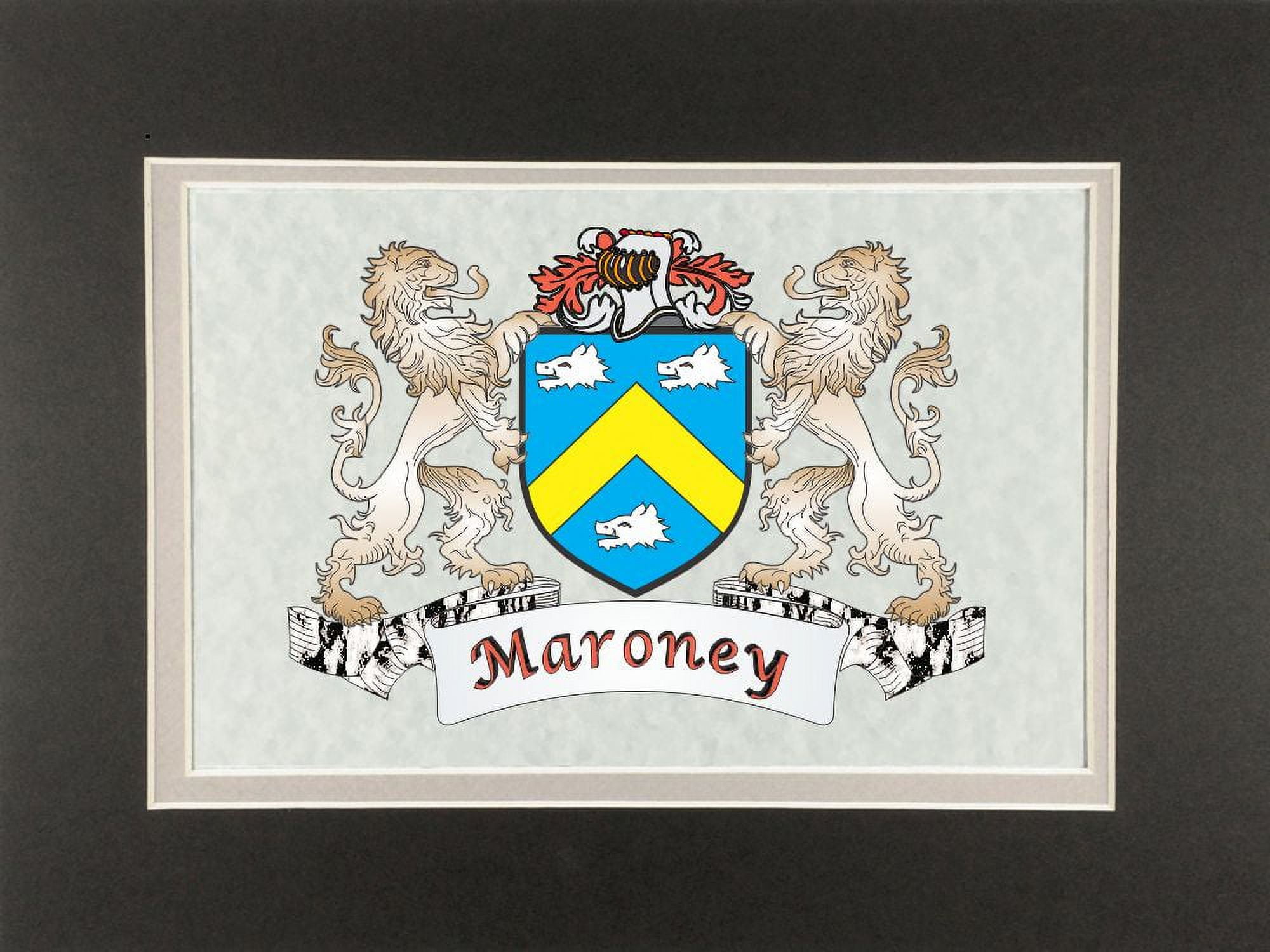 Maroney Irish Coat of Arms Print - Frameable 9" x 12" - Walmart.com