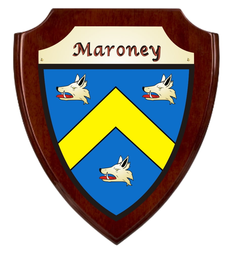 Maroney Irish Coat of Arms Shield Plaque - Rosewood Finish - Walmart.com