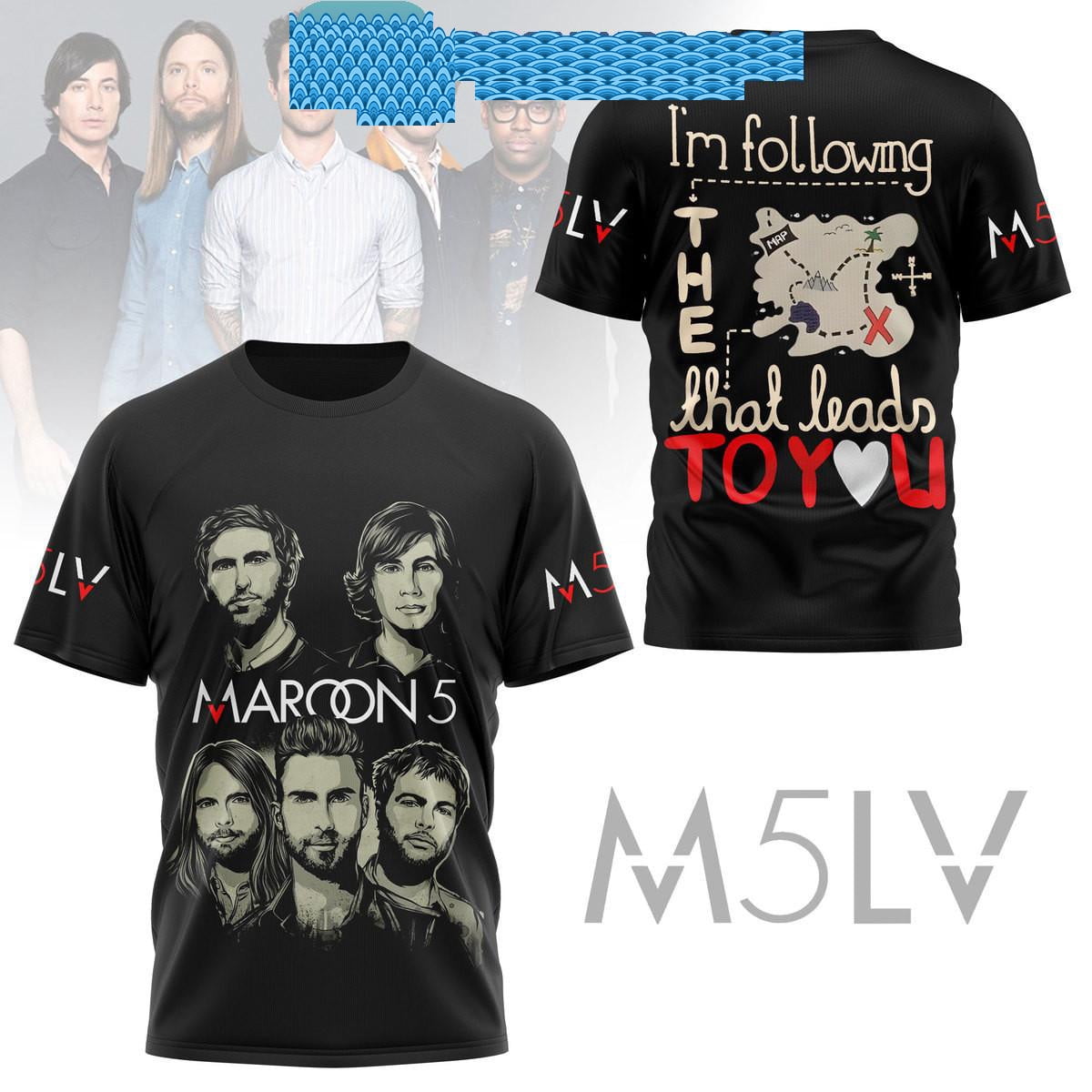 Maroon 5 Im Following The Map The Leads To You Hoodie T-Shirt - Walmart.com