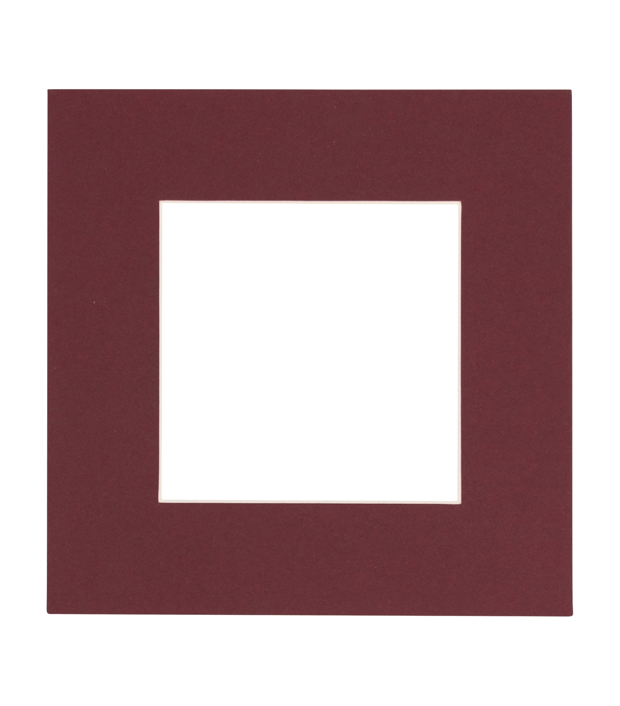 Maroon Acid Free 12x12 Picture Frame Mats with White Core Bevel Cut for ...