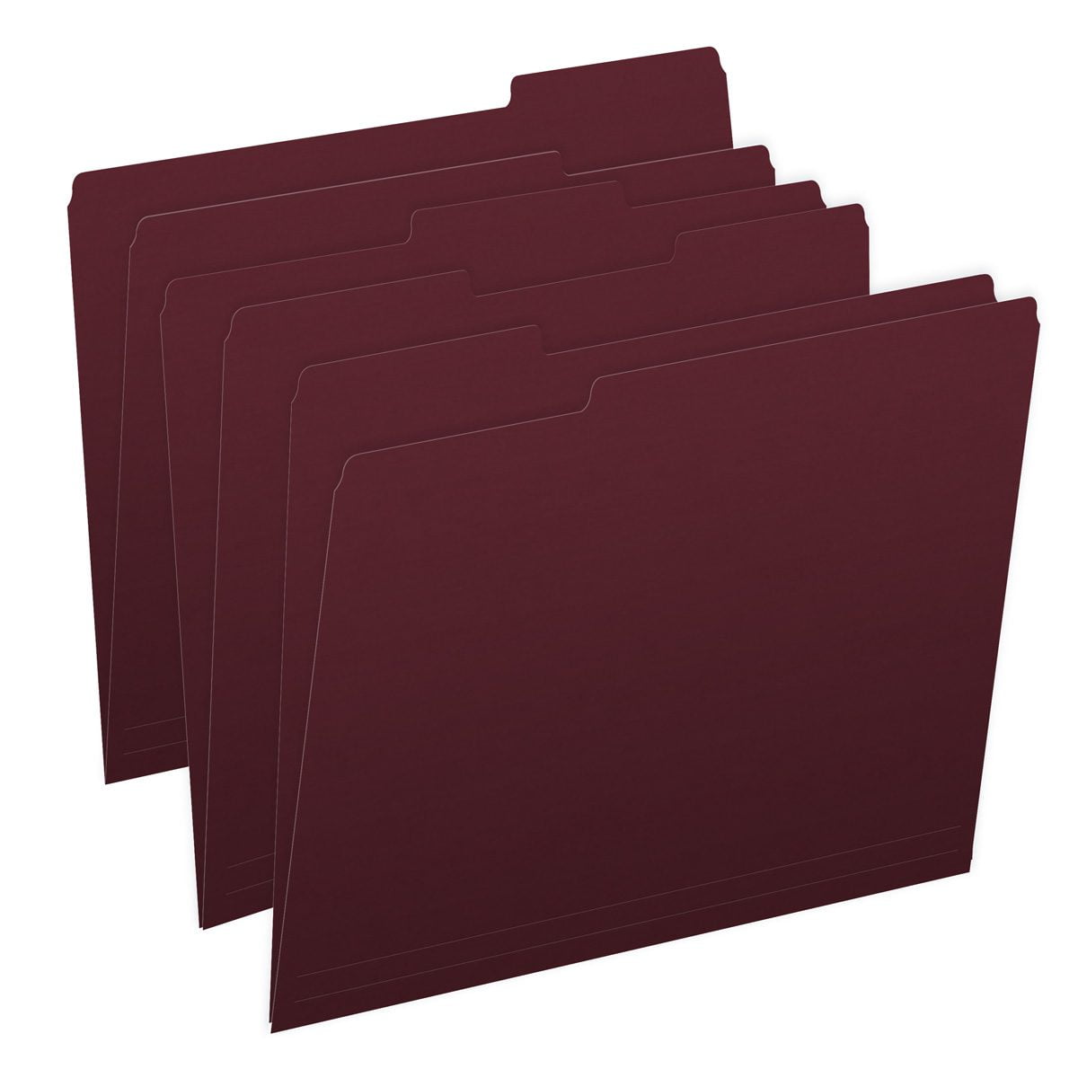 Maroon Color File Folders, 1/3 Cut Top Tab, Letter Size, Perfect for ...