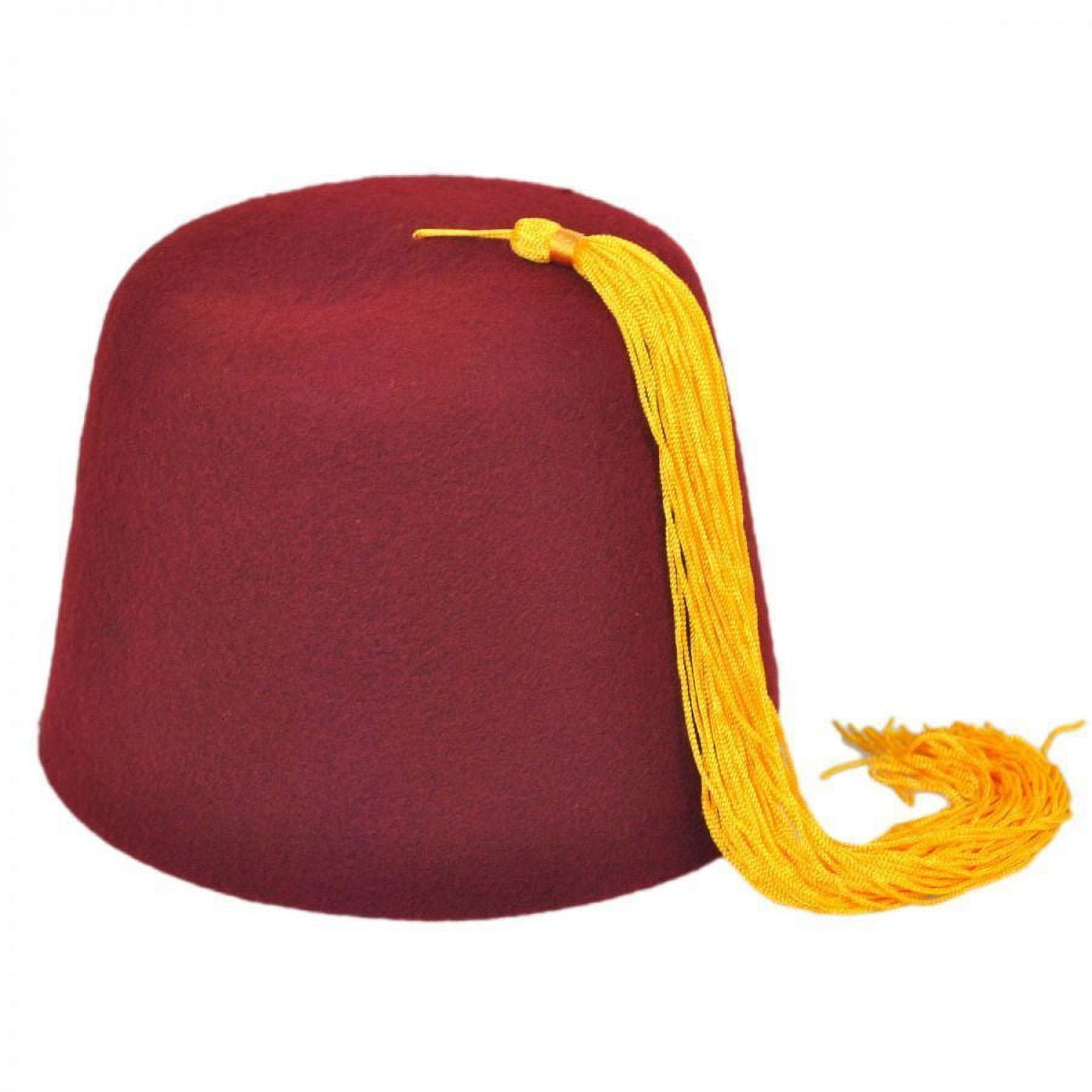 Maroon Fez with Gold Tassel - XXL - Maroon/Gold - Walmart.com