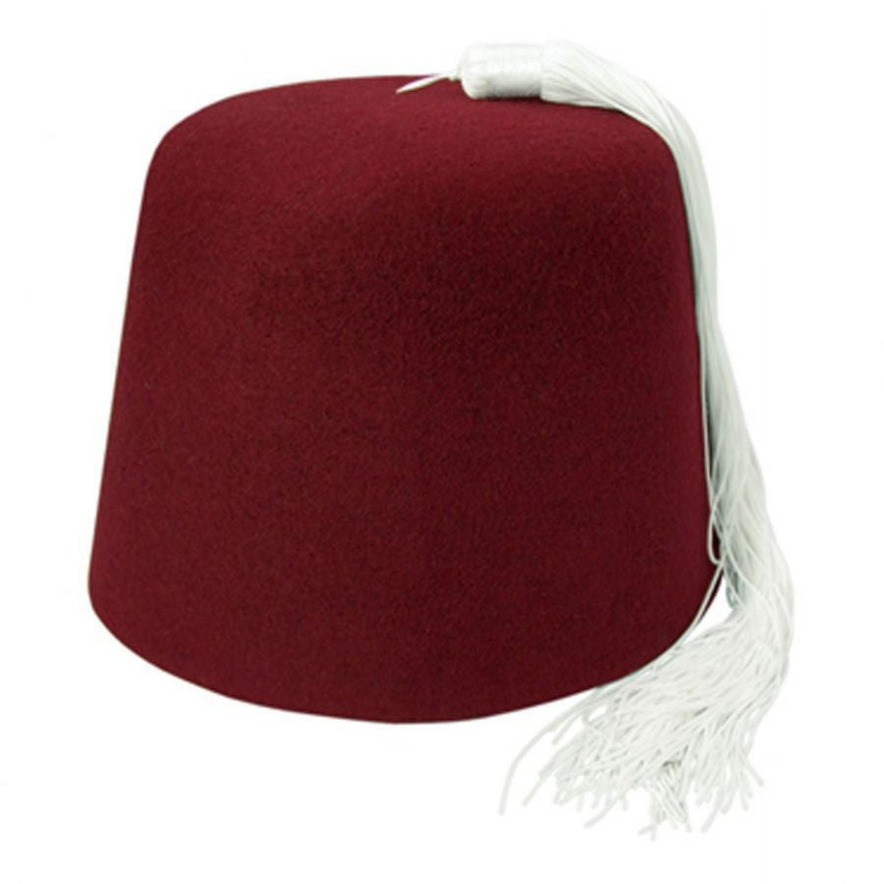 Maroon Fez with White Tassel - XXL - Maroon/White - Walmart.com